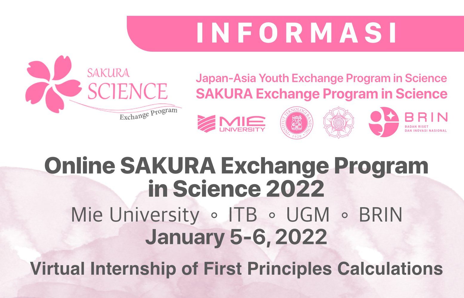 SAKURA Exchange Programs in Science 2022 (Application Deadline : 12 Desember 2021) – Departemen ...