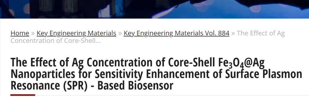 The Effect of Ag Concentration of Core-Shell Fe3O4@ Ag Nanoparticles ...